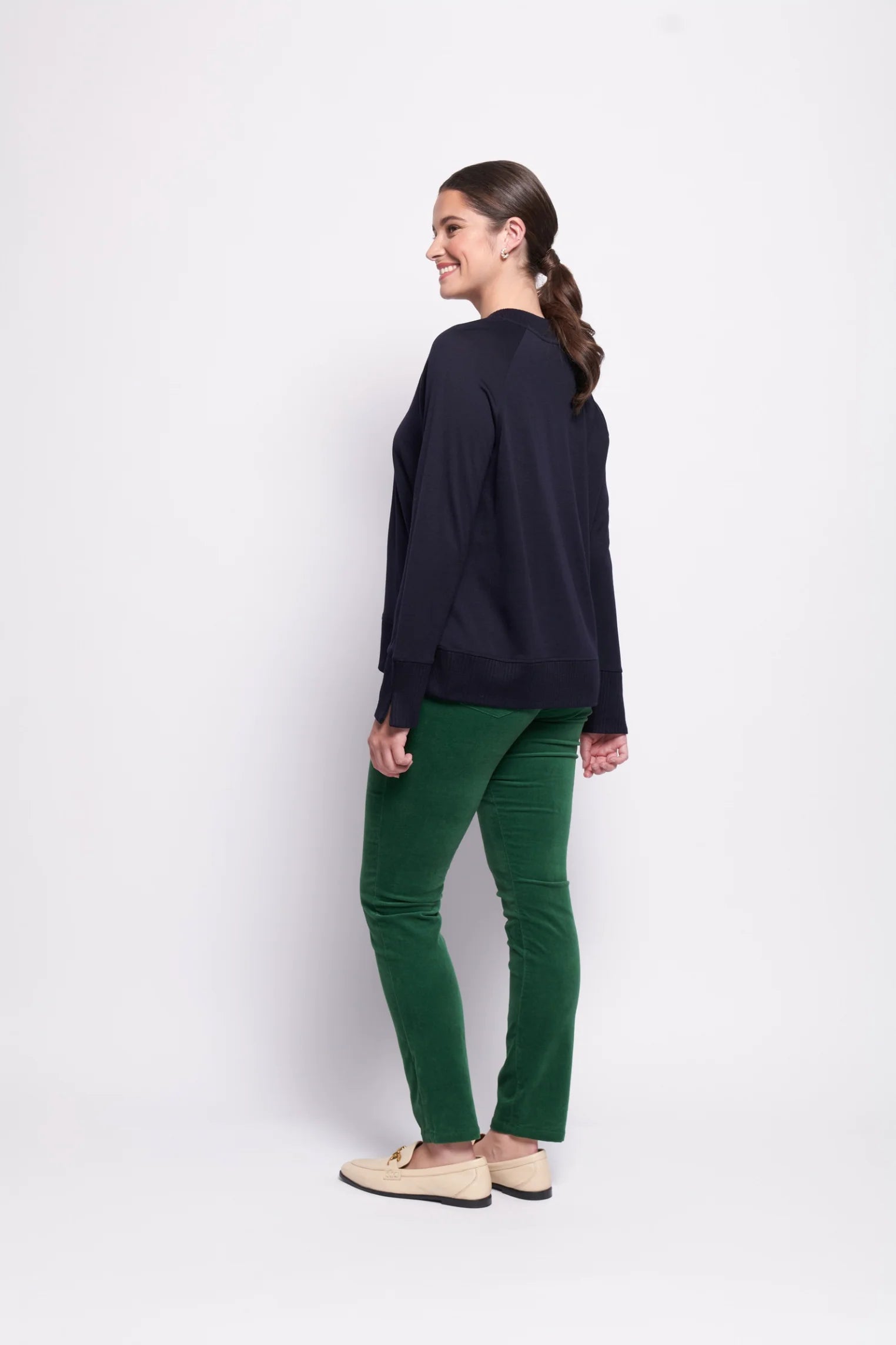 Foil Of Your Own Accord Jean in Evergreen – Kent + Lane